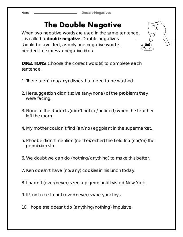 Double negatives 14-student