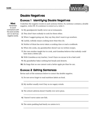 Double negatives 22-student | PDF