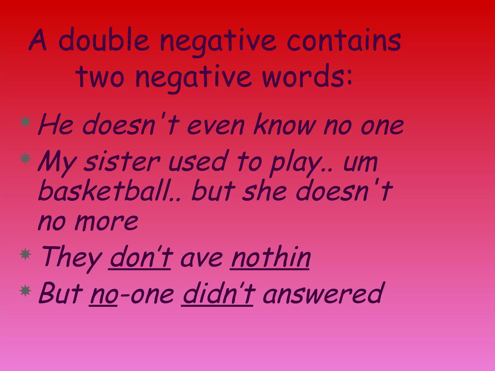 Double negatives ppt | PPT