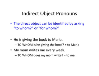 Double object pronouns | PDF