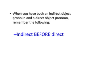 Double object pronouns | PDF