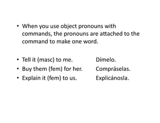 Double object pronouns | PDF