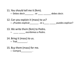 Double object pronouns | PDF
