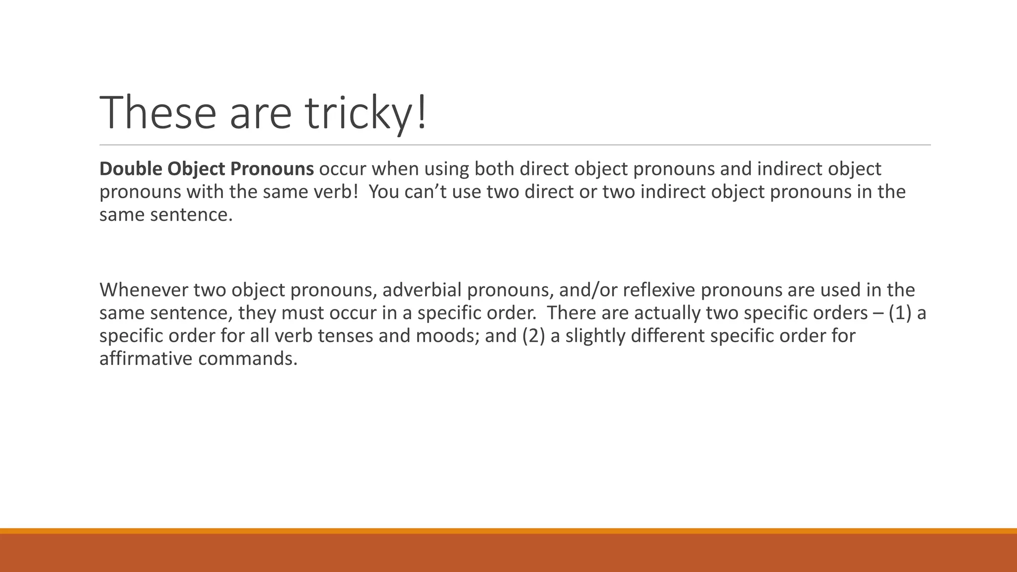 Double obj pronouns | PPT
