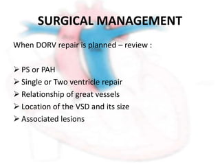 Double outlet right ventricle | PPTX
