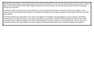 Double Page Spread Analysis | PDF | Music | Entertainment