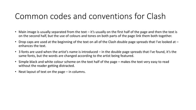 DOUBLE PAGE SPREAD CODES AND CONVENTIONS | PPTX