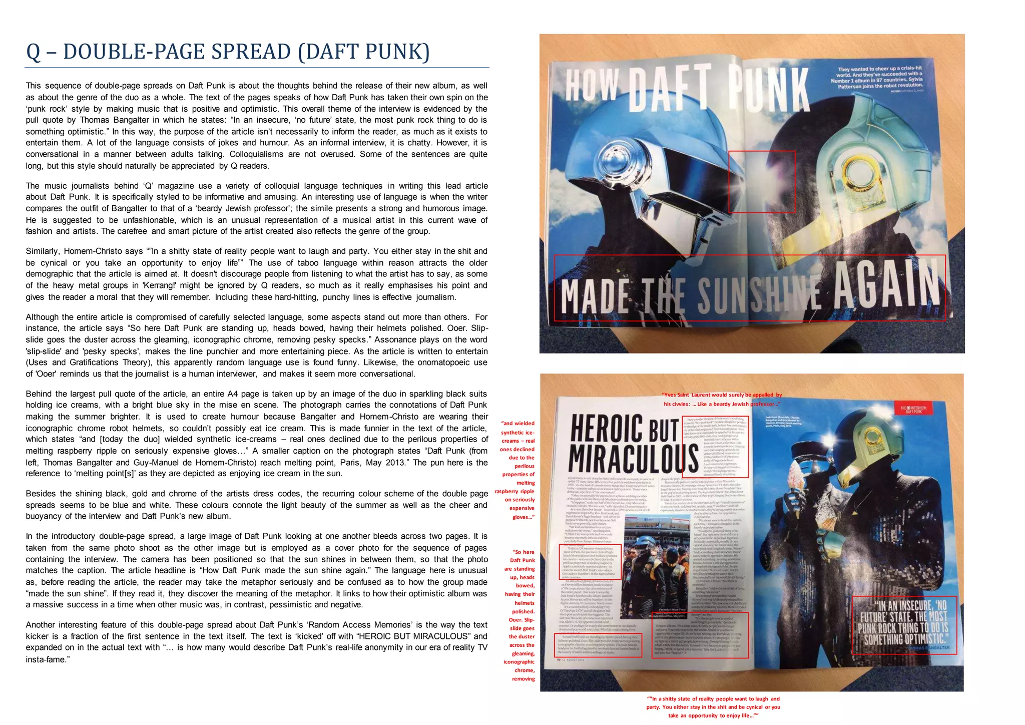 Analysis of Magazine Double Page Spreads | PPT