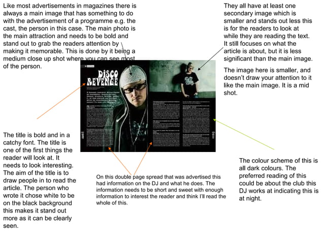 Double page magazine spread Media coursework 2014 | PPT
