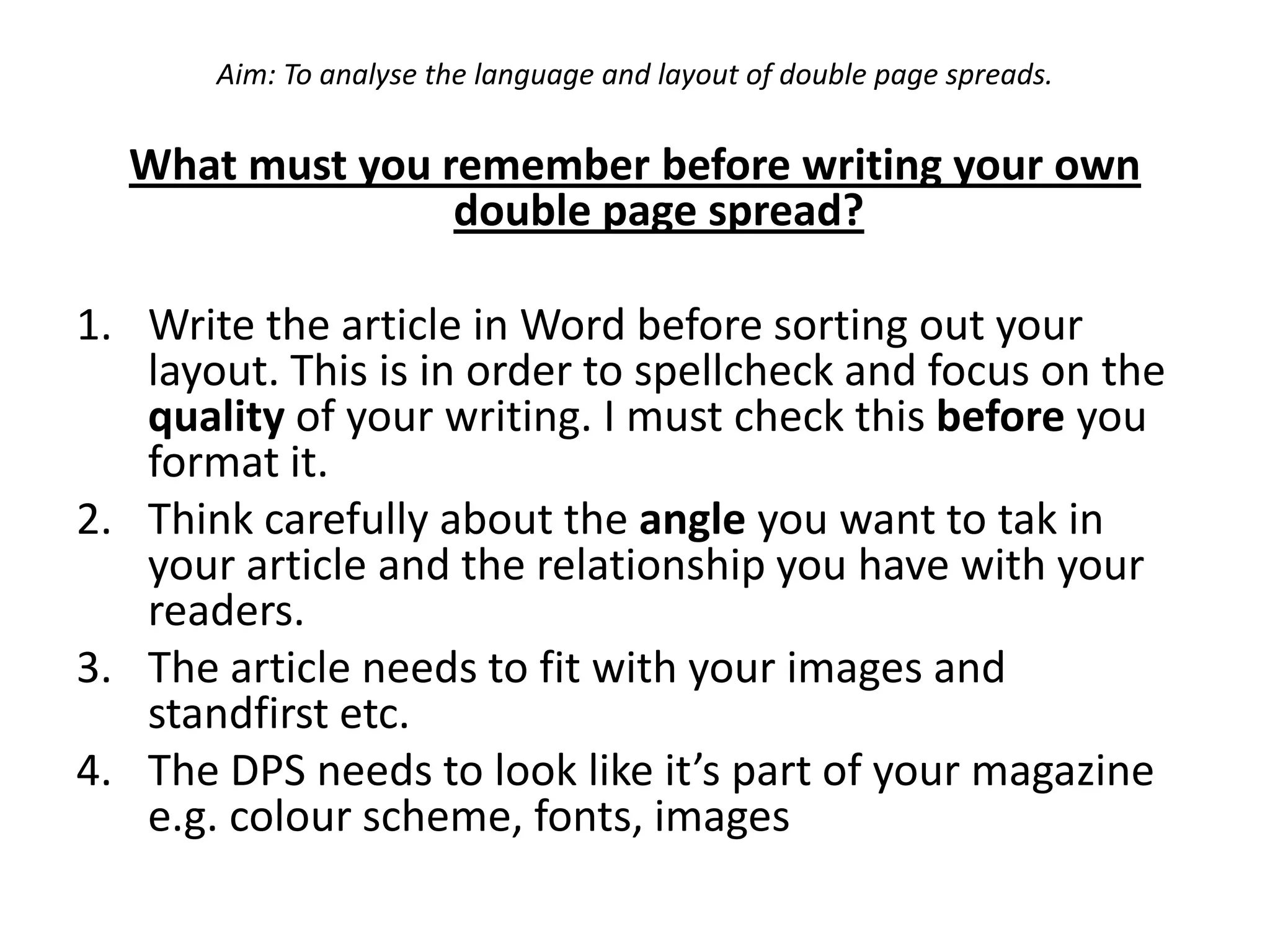 Double page spread | PPTX