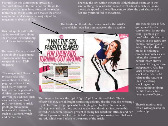 Double page spread analyses | PPTX