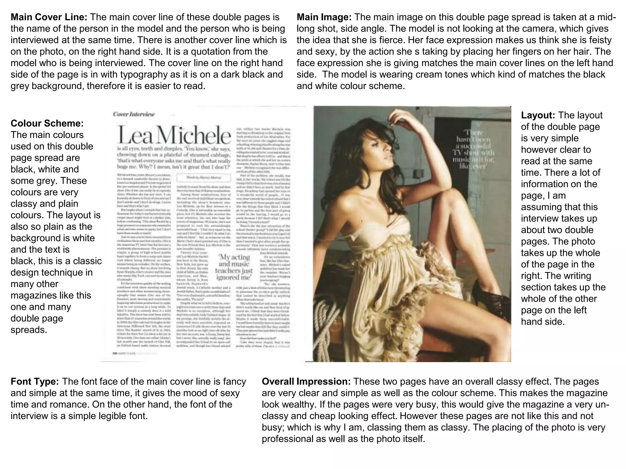 Double page spread analysis | PPTX