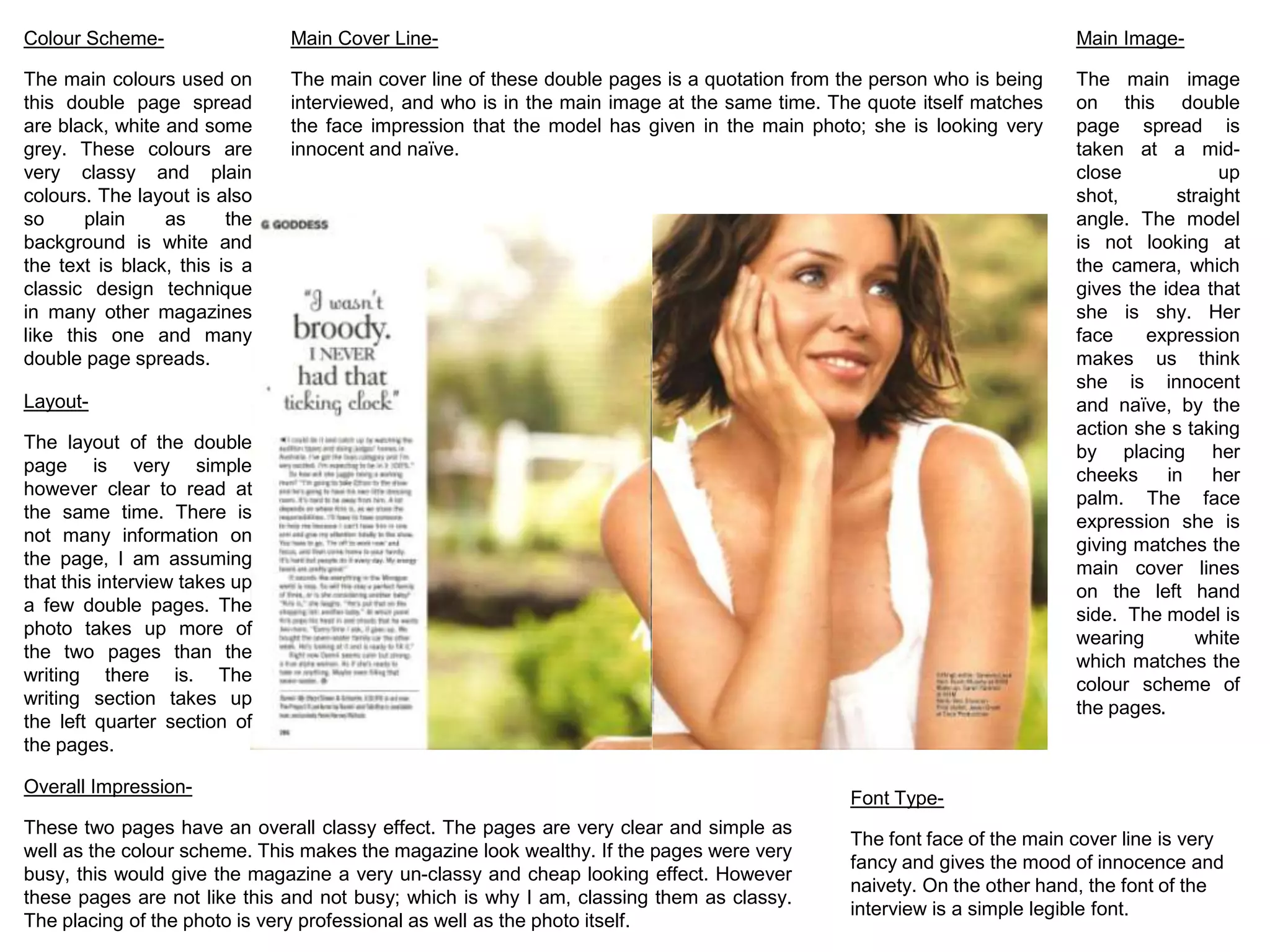 Double page spread analysis | PPTX