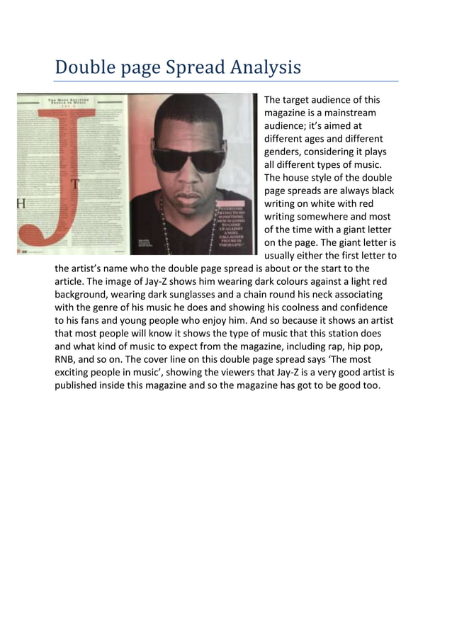 Double page spread analysis | DOCX