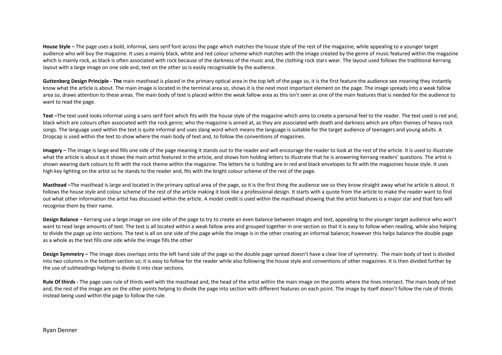 Double page spread analysis | DOCX