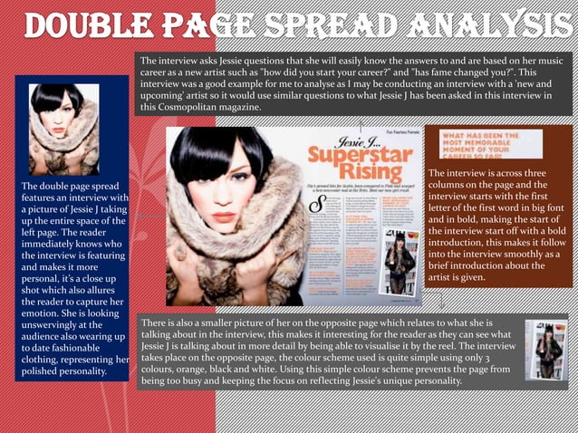 Double page spread analysis | PPT