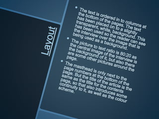 Double page spread analysis | PPT