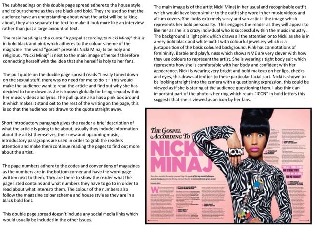 Double page spread analysis | PPTX