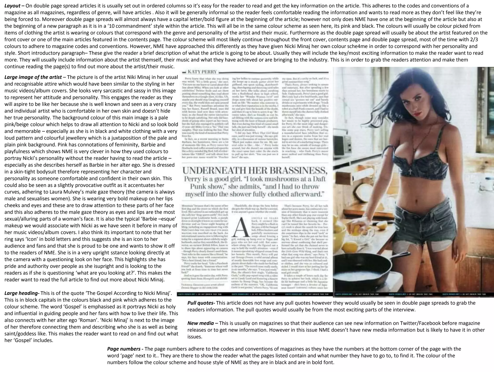 Double page spread analysis | PPTX | Makeup and Accessories | Beauty