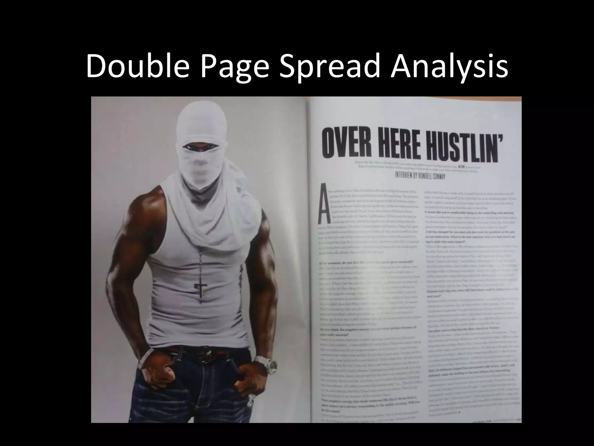 Double page spread analysis xxl | PPT
