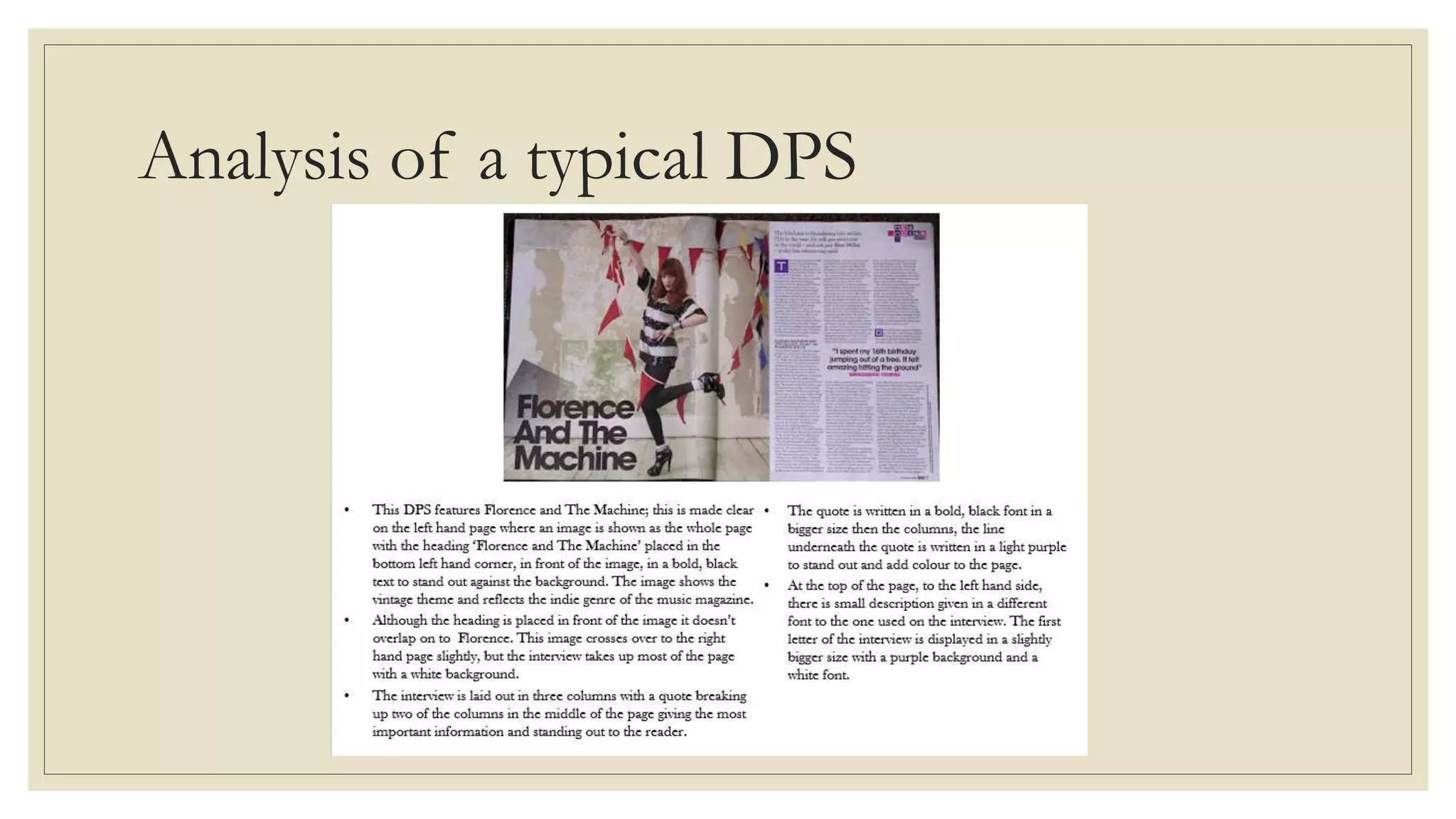 Double page spread (dps) research | PPT