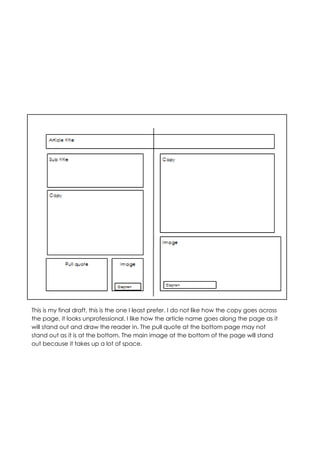 Planning: double page spread drafts | DOCX