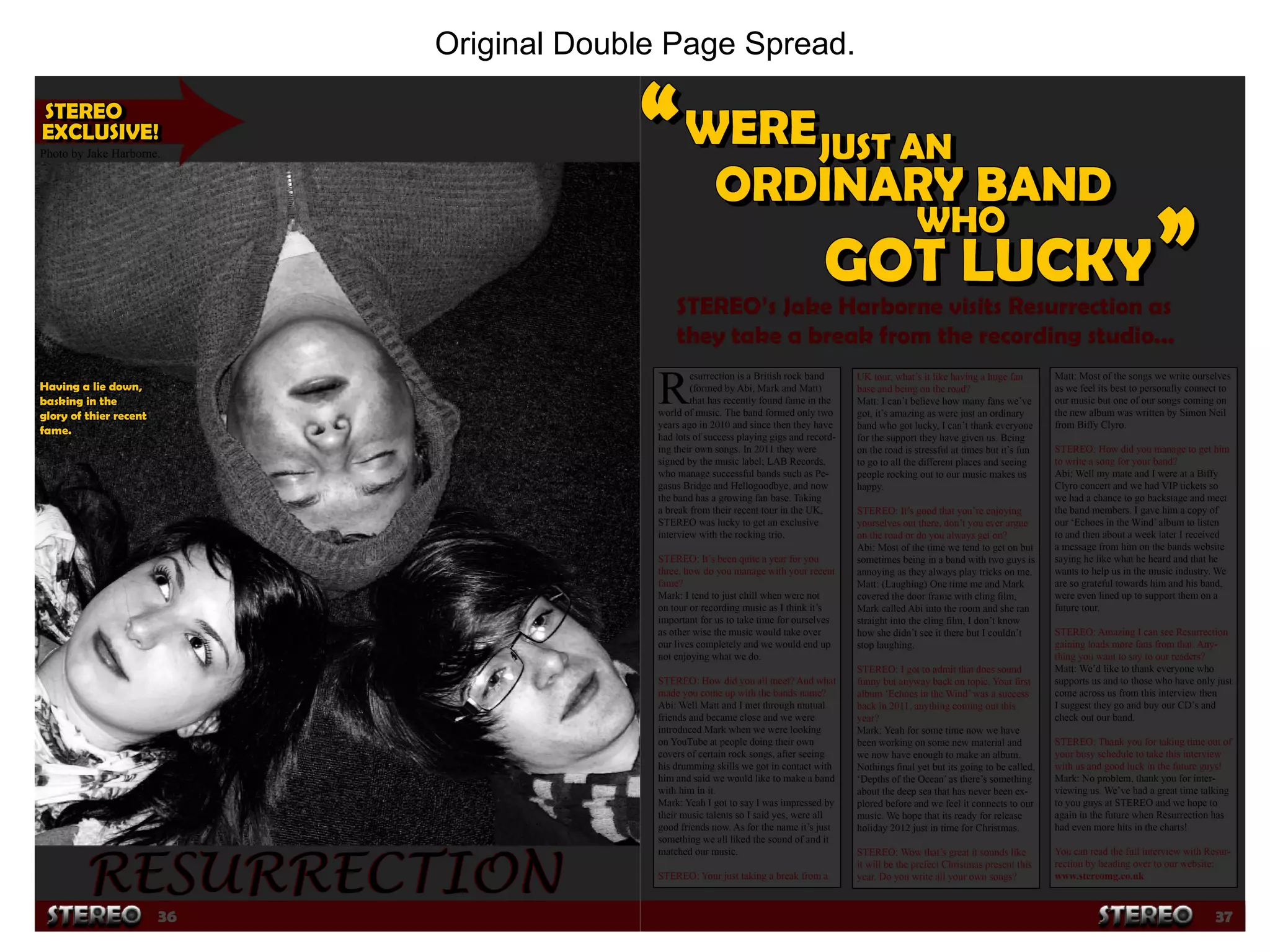 Double page spread drafts | PPT