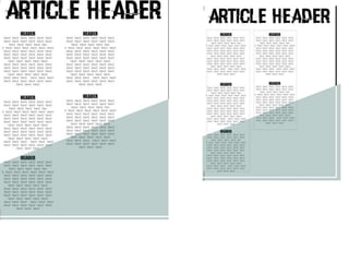 Double page spread drafts | PPTX | Photo Editing Software | Computer Software and Applications