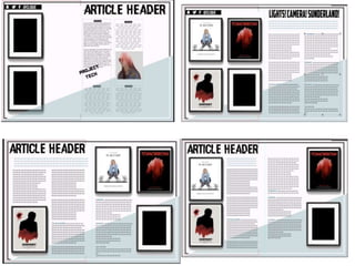 Double page spread drafts | PPTX | Photo Editing Software | Computer Software and Applications