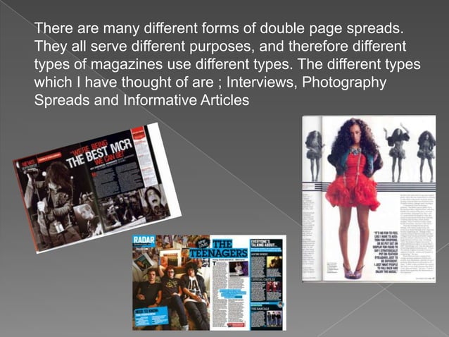 Double page spread examples | PPT