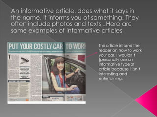 Double page spread examples | PPTX