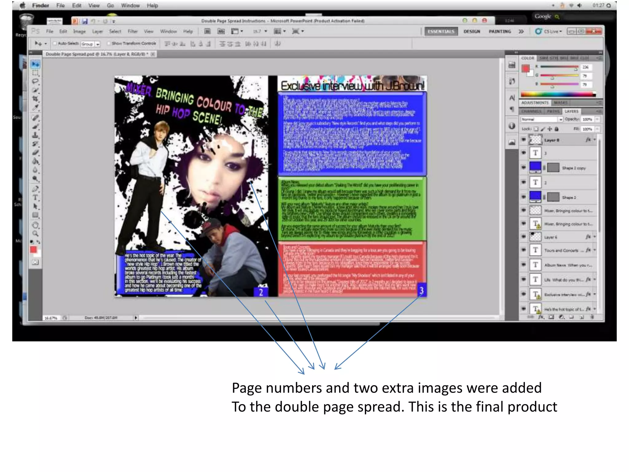 Double page spread instructions | PPTX