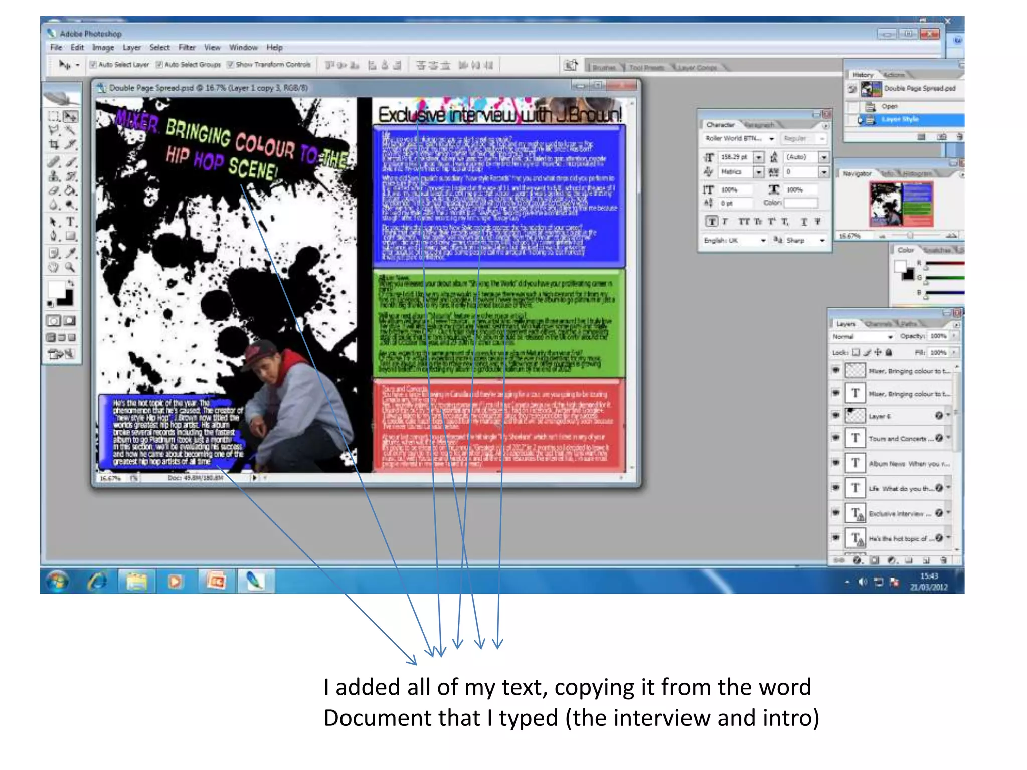 Double page spread instructions | PPTX