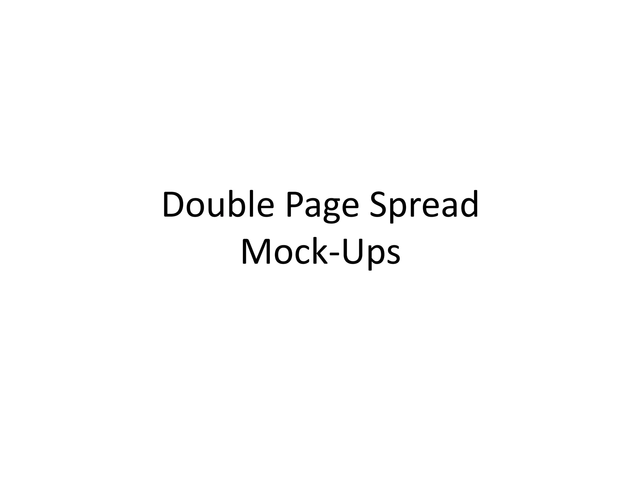 Double page spread mock ups | PPTX