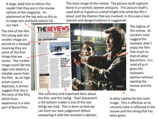 Double page spread movie review analysis | PPT