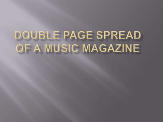 Double page spread of a music magazine | PPTX