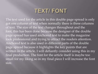 Double page spread of a music magazine | PPTX