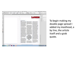 Double page spread – print screens | PPT