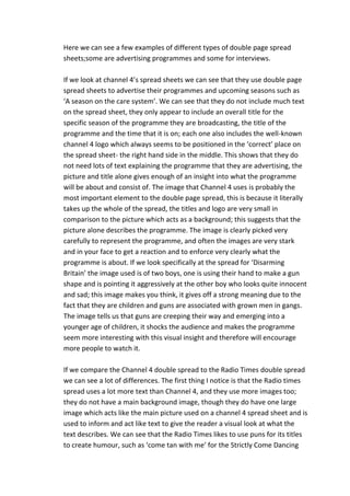 Double page spread and newspaper article research | DOCX