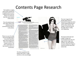 Double page spread research | PPT