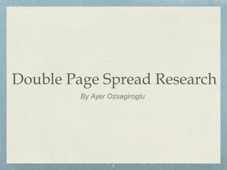 Double Page Spread Research | PPT
