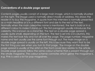 Double page spread research | PPT