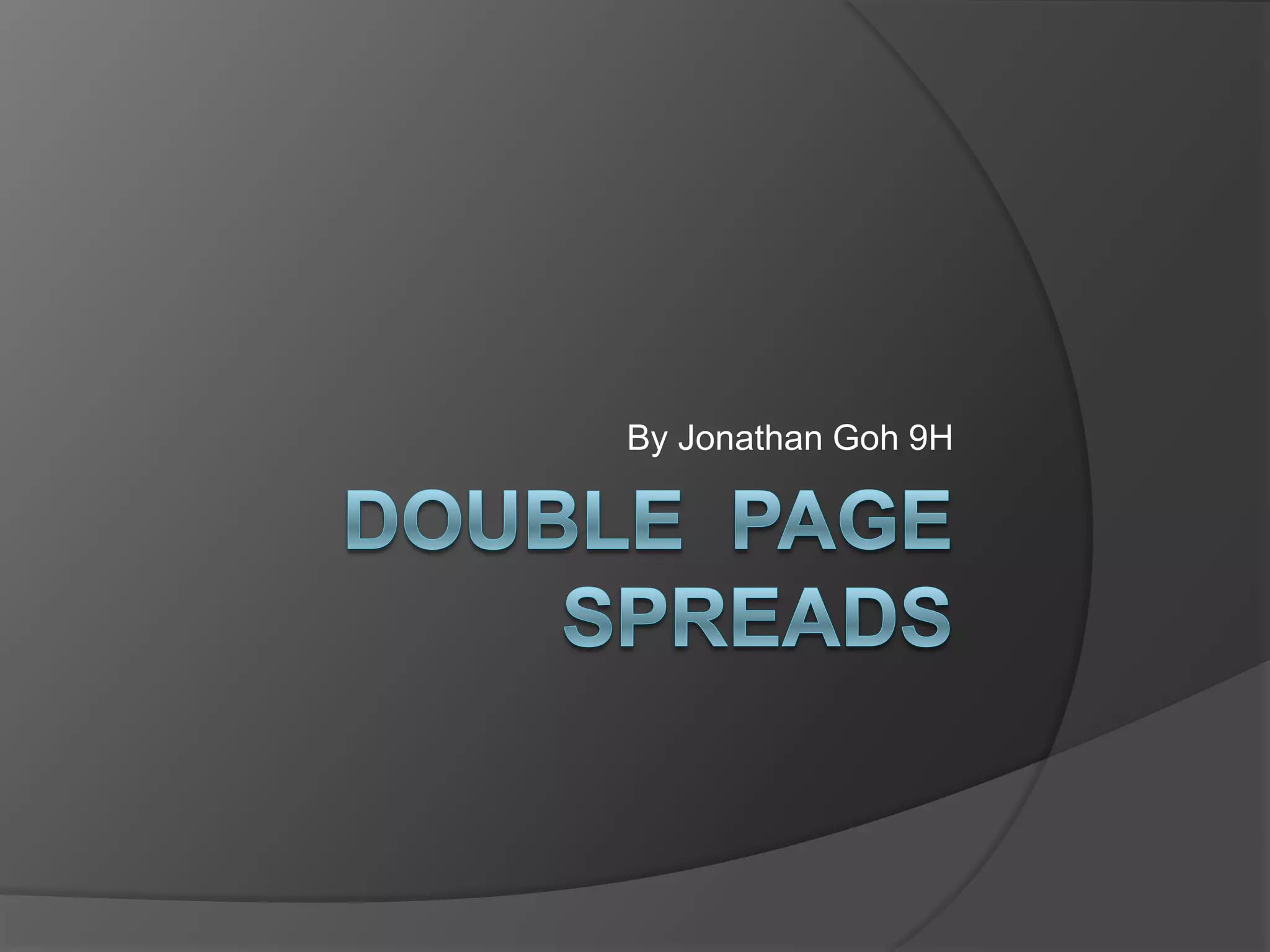Double page spreads | PPT