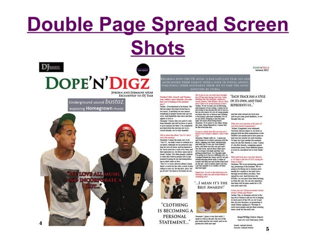 Double page spread screen shots | PPT
