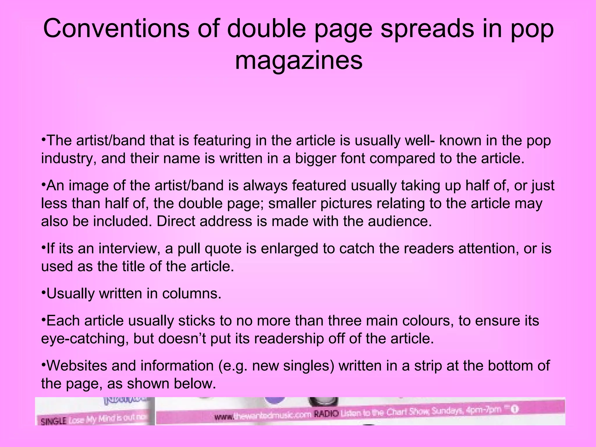 Double pages spread analysis one | PPT