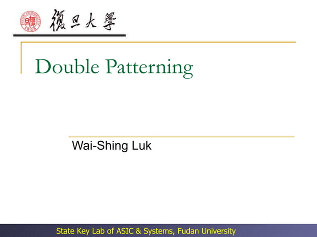 Double Patterning | PPT