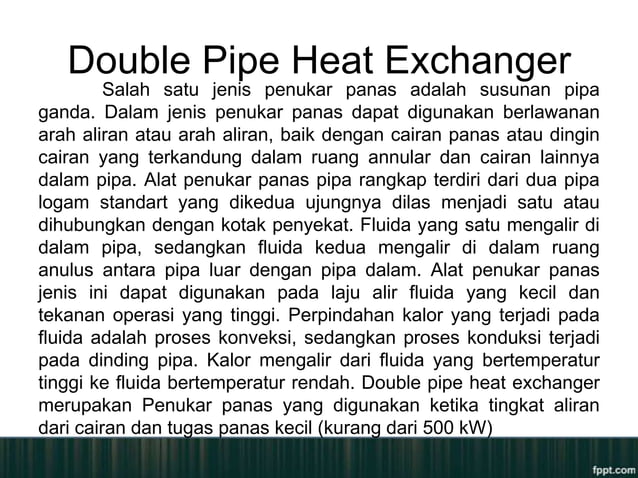 Double Pipe Heat Excanger | PPTX