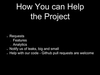 PANIC Project - BRUCon 2012 Presentation | PPT