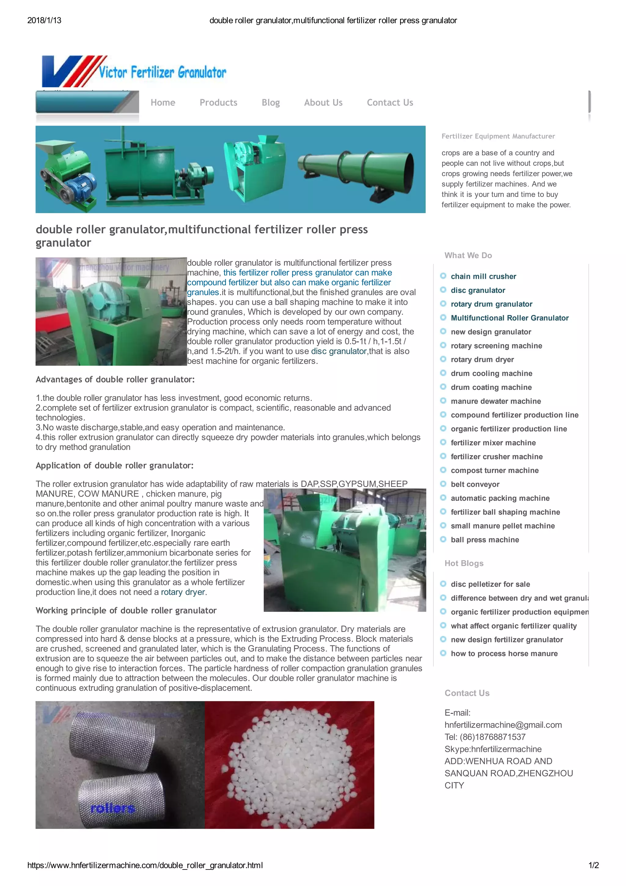 double roller granulator,roller press granulator,roller squeezing ...