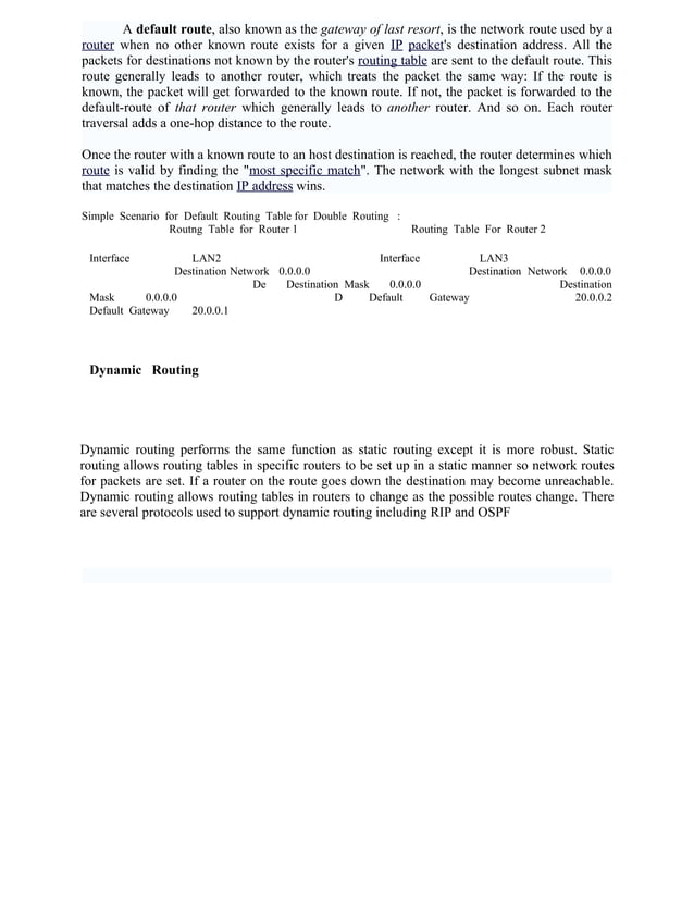 Double routing | PDF